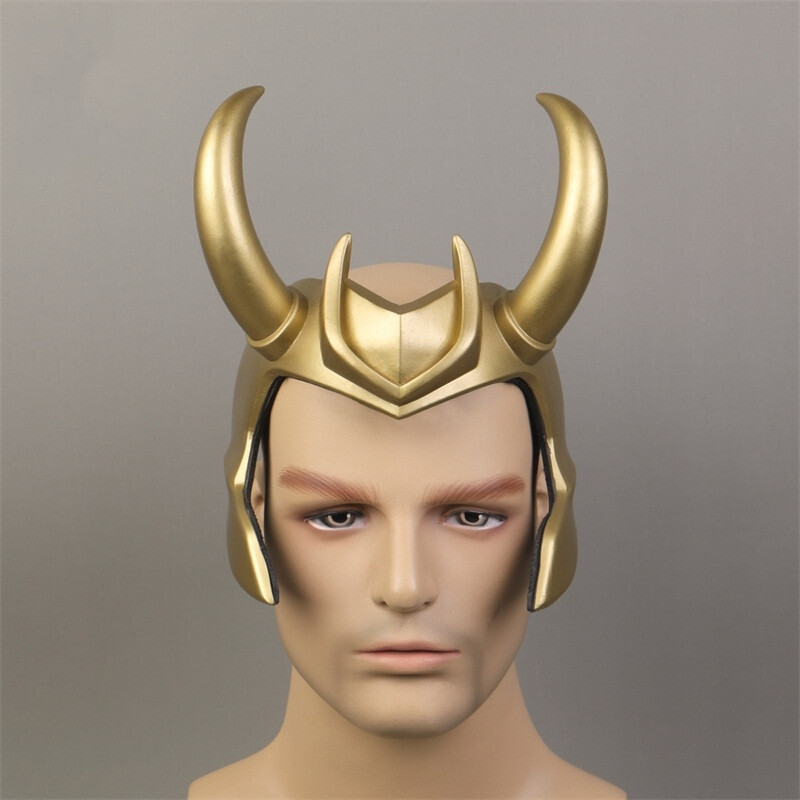 Movie Thor 3 Ragnarok Loki Laufeyson PVC Cosplay Costumes Mask Helmet ...