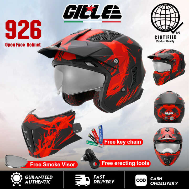 Gille Helmet YM-926 SQUADRON VINTAGE Motorcycle Helmets Modular Full ...