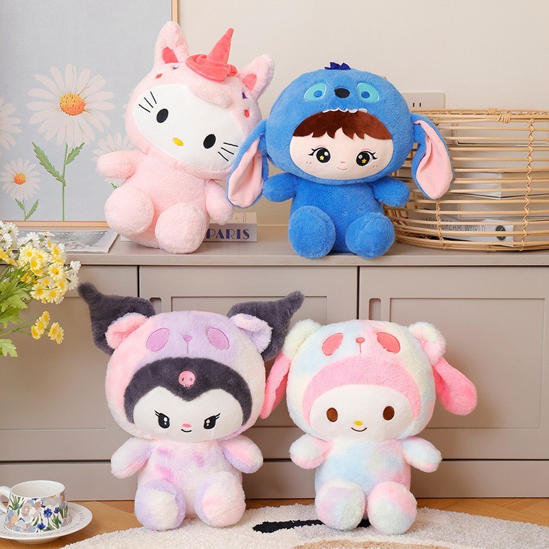 Kawaii Sanrio Kuromi Plush Toy Cute HelloKitty Totoro Plush Doll Fun ...