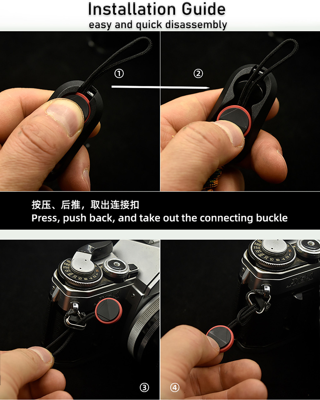 Quick Release Camera Neck Strap Shoulder Strap Wrist Round Rope for ...