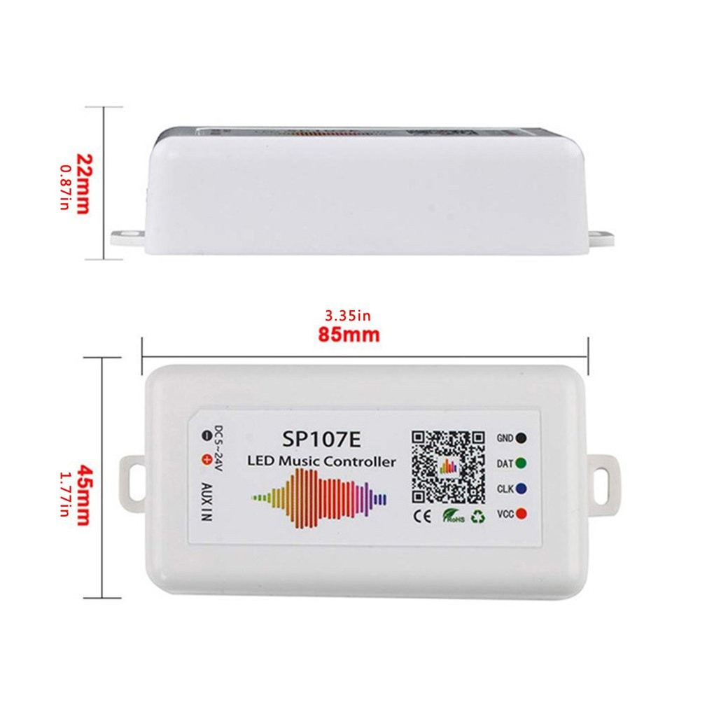 SP107E DC5V-24V Bluetooth Music LED Controller full color RGB SPI ...