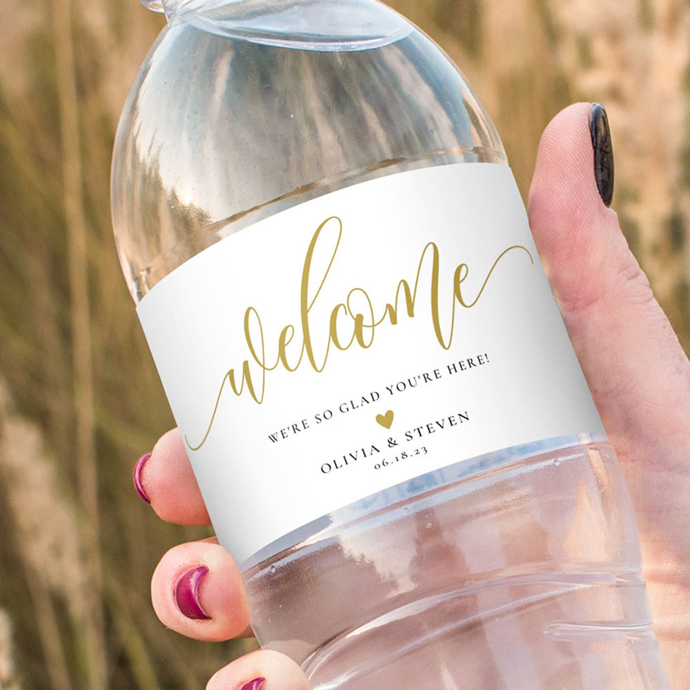 Personalized Label Birthday Party Thank You Water Bottle Sticker Bridal ...