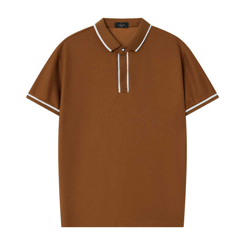 Kinwoo T627 Mini Waffle Casual Style Polo Shirt For Man Short Sleeve ...
