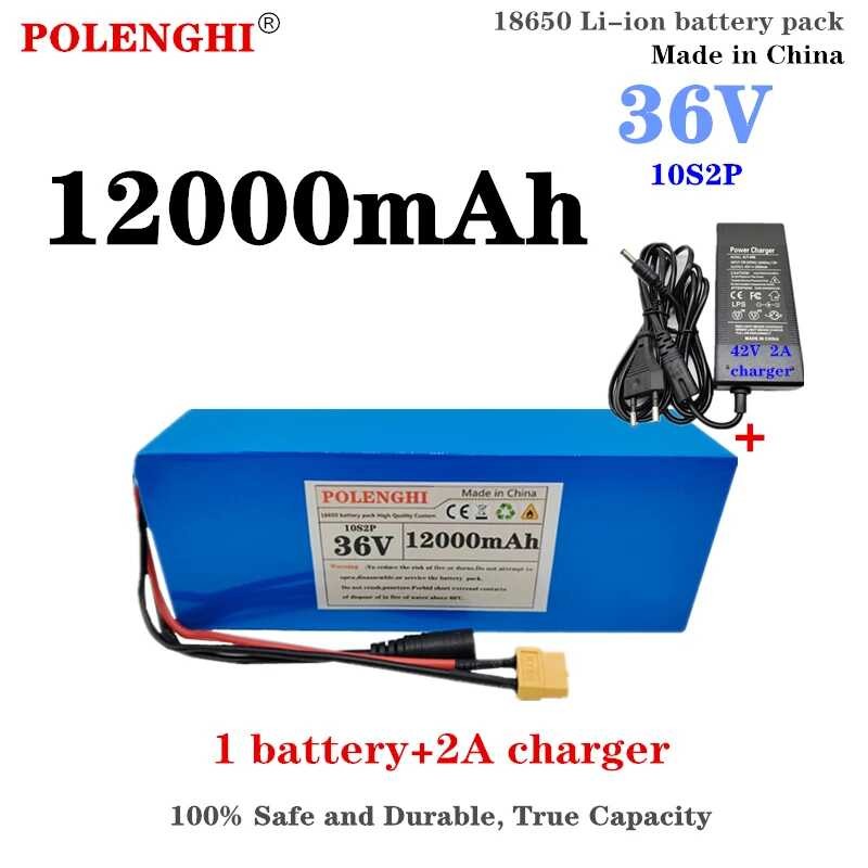 POLENGHI 36V 12Ah 18650 Lithium-Ion Battery Pack 10S2p 0-500W Engine ...