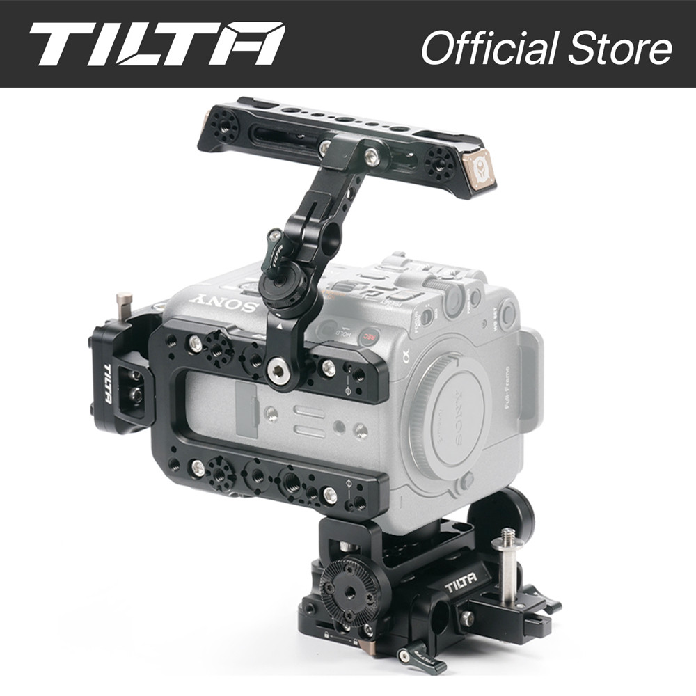 TILTA FX6 ES-T20-A Basic Camera Cage Kit for Sony FX6 Vertical Mounting Power Plate 15mm Support ...