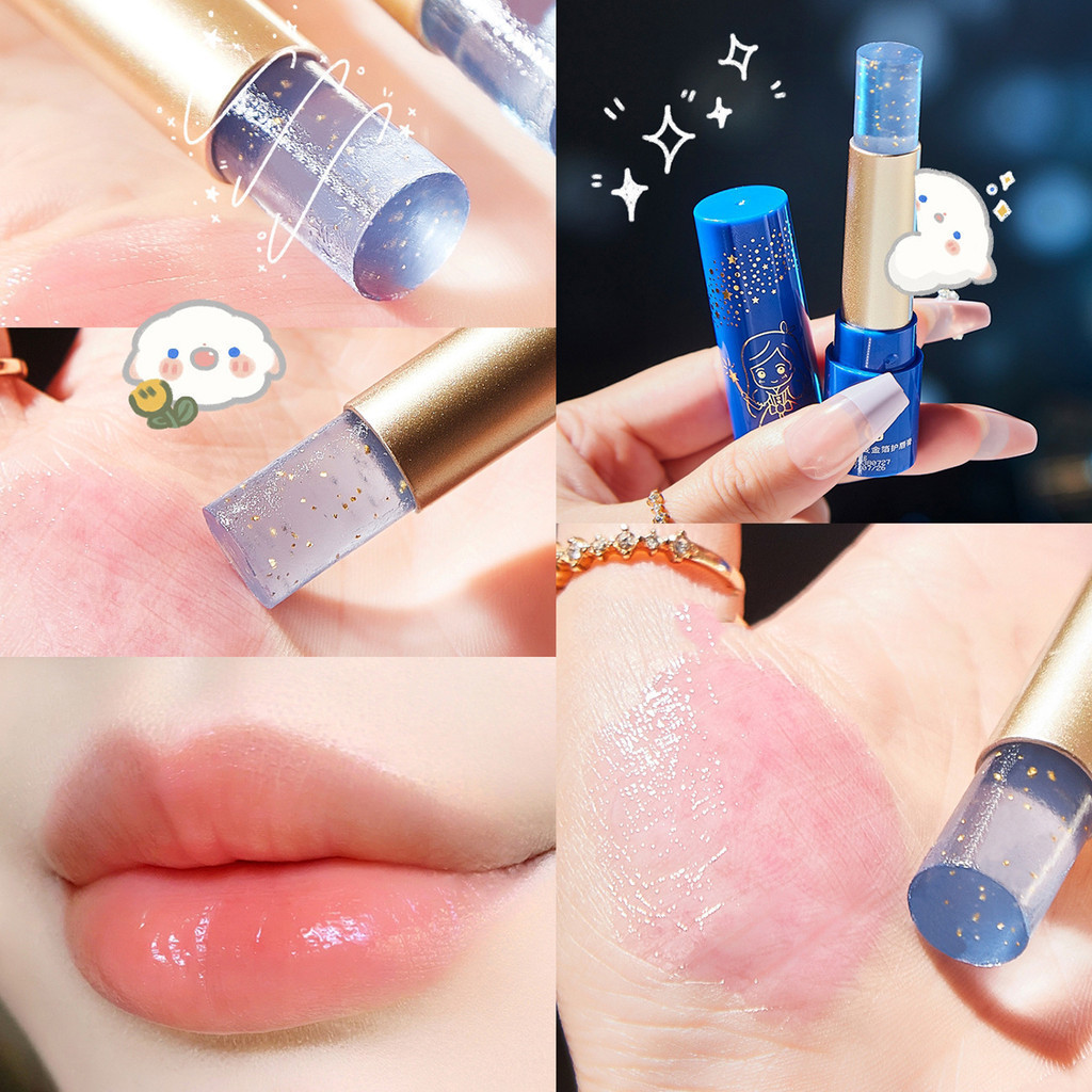 Gold Leaf Lip Balm With Temperature Changes Lasting Moisturizing Fade ...