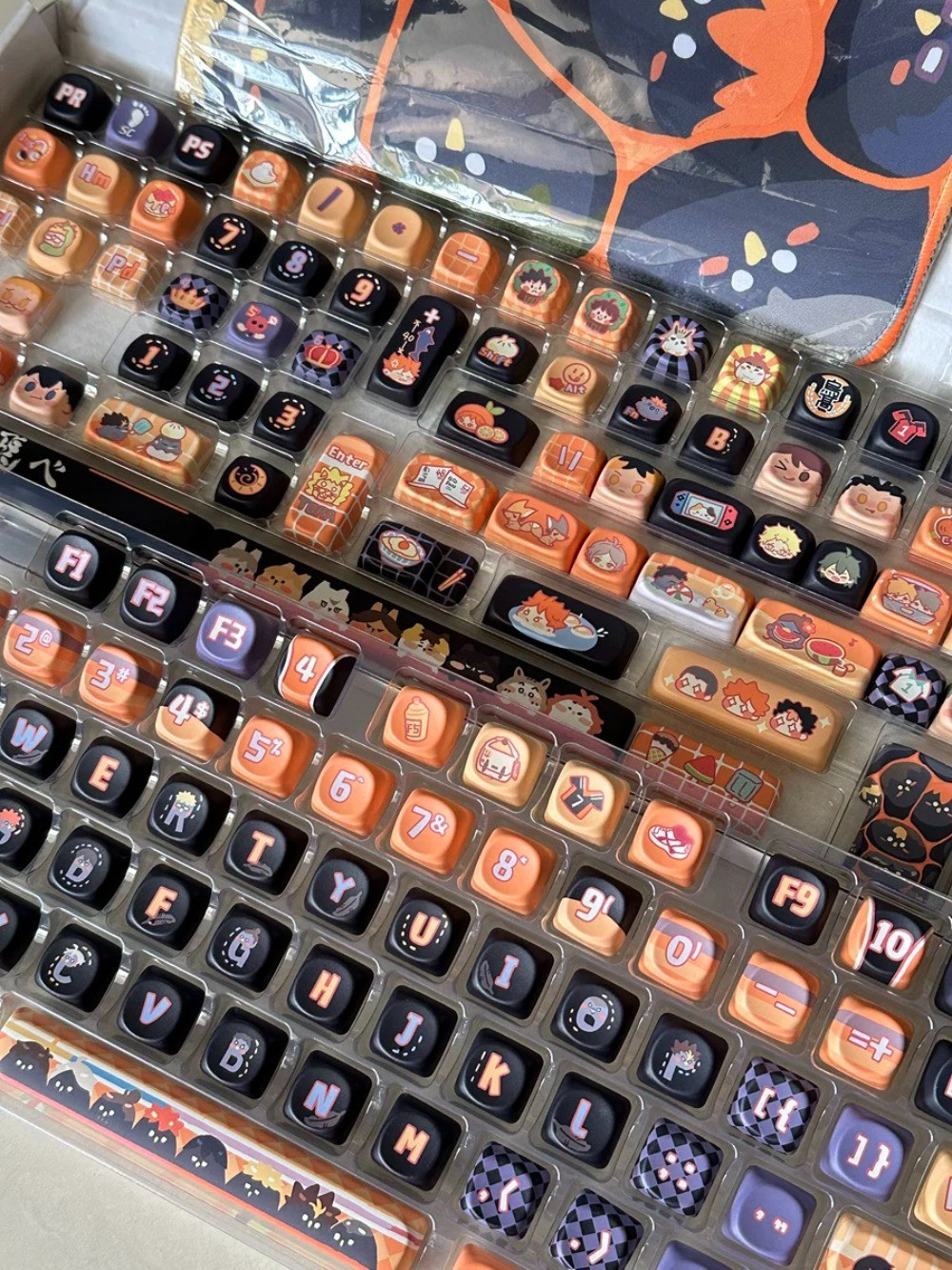 Karasuno Haikyuu Keycaps 142 Keys MOA Profile PBT Dye Sublimation ...
