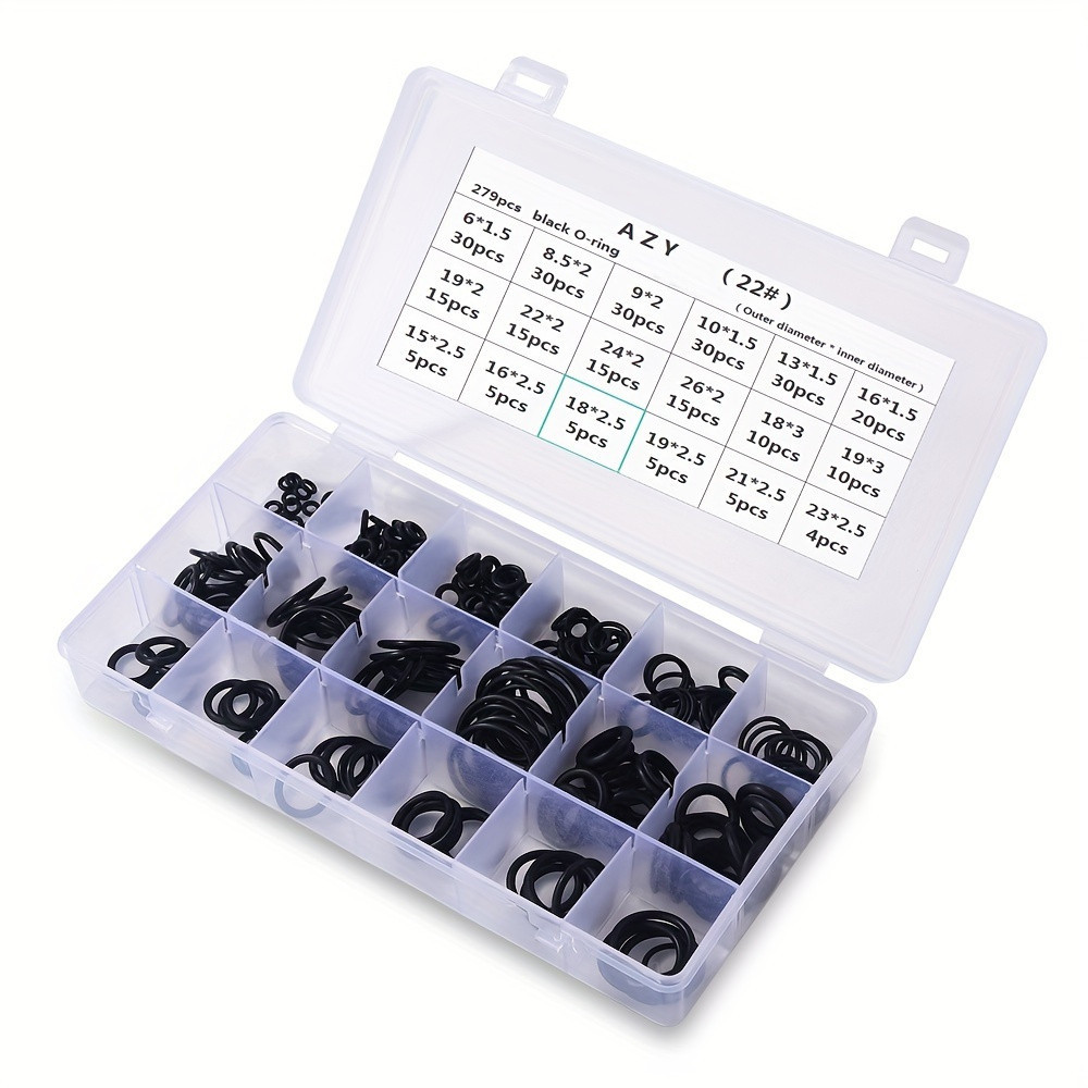 (LS-N) 279PCS Rubber O-Ring Oil-Resistant O-Ring Gasket Gasket Water ...