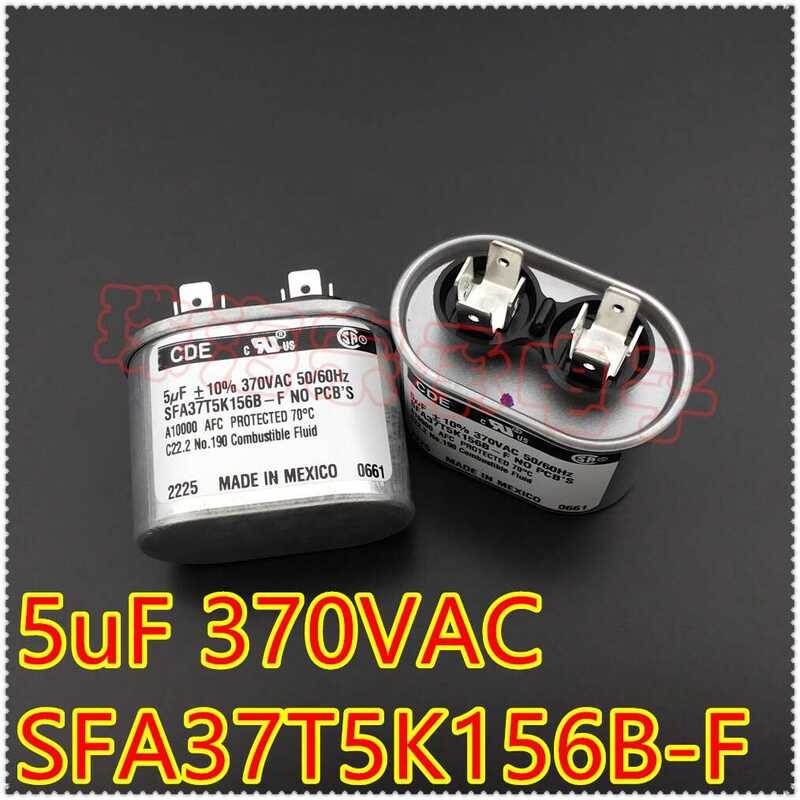 ♣ Mexico 5uF 370VAC CDE SFA37T5K156B-F Fan Motor Starting Capacitor ...
