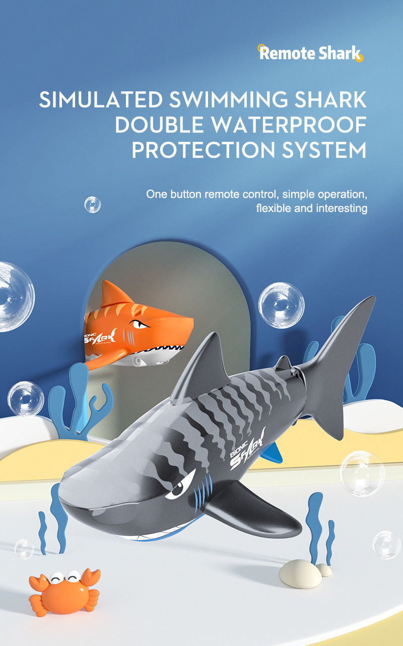RC Robot Shark Can Dive - Swimming Pool Toy for Kids Remote controlled ...