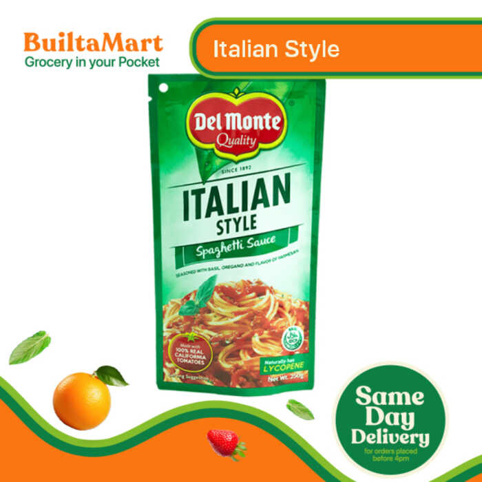Del Monte Italian Style Spaghetti Sauce (250G) 33D 58B | Shopee Philippines