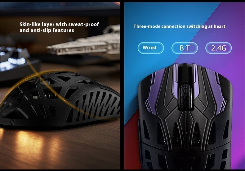 IROK HE6 Ultra Mouse Tri Mode Mouse Paw3950 Ergonomics Wireless 8000Hz ...