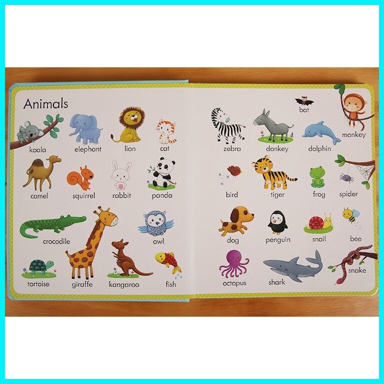 Usborne English Picture Board Book My First Word Book Dictionary for ...