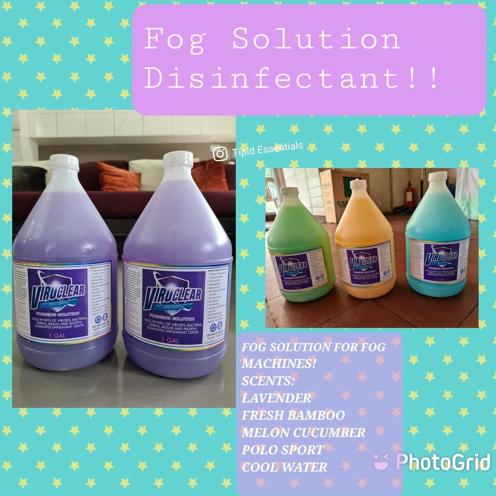 ♞FOG SOLUTION, (1 GALLON),VIRU CLEAR,DIFFERENT SCENTS AVAILABLE CAN BE ...