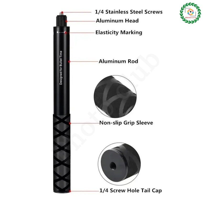 Bullet Time Bundle Handle + Invisible Selfie Stick kit for DJI OSMO 360 ...