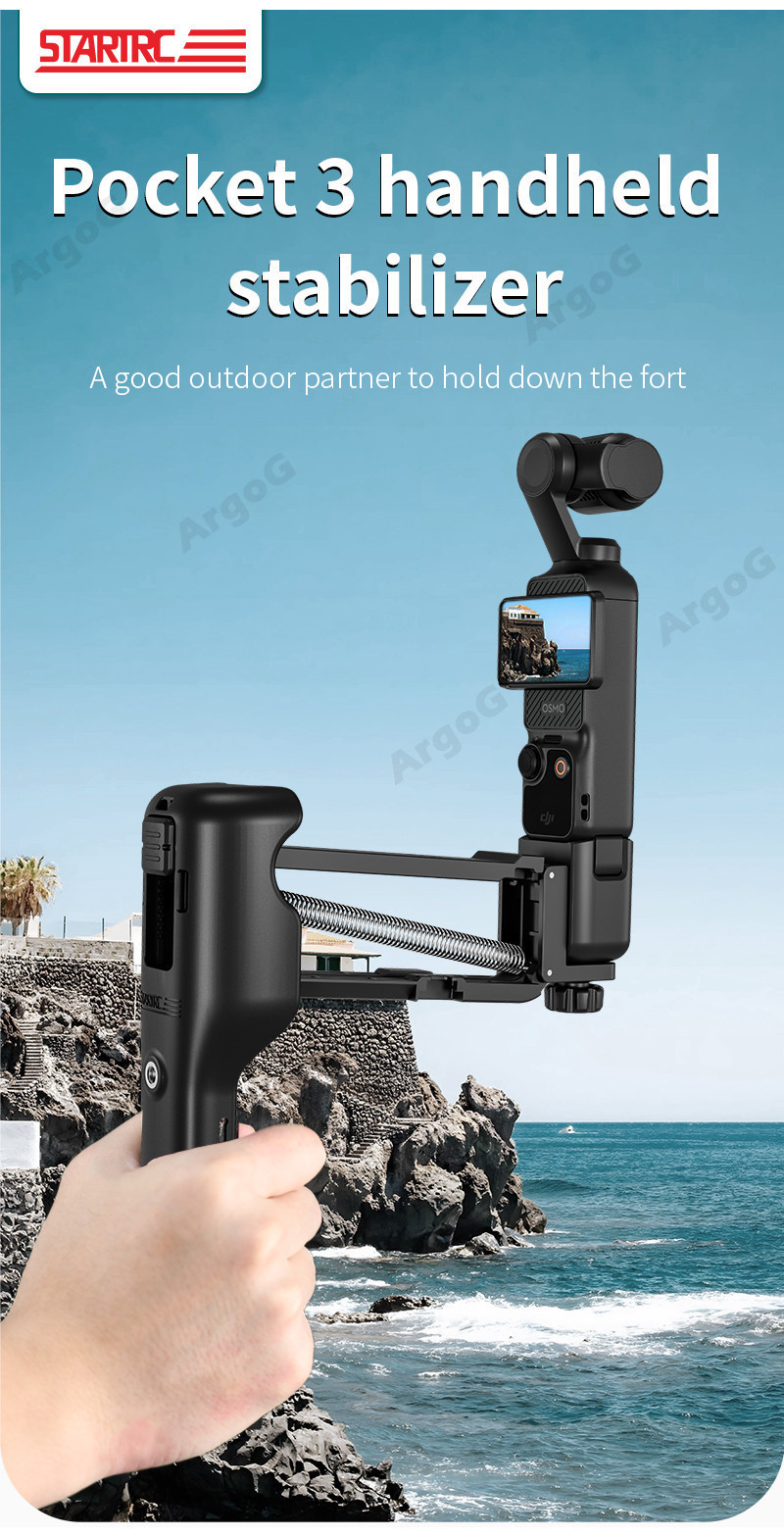 STARTRC Handheld Stabilizer for DJI Osmo Pocket 3 Collapsible Z-Axis ...
