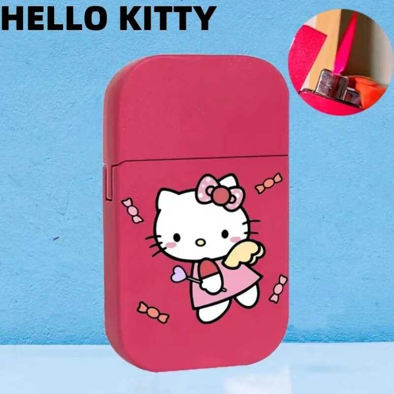 Sanrio Series Creative Hello Kitty Pink Flame Lighter Kuromi Cycle ...