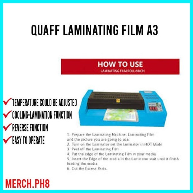 A3/A4 QUAFF Laminator Machine HOT/COLD/REVERSE 220v Heavy Duty ...