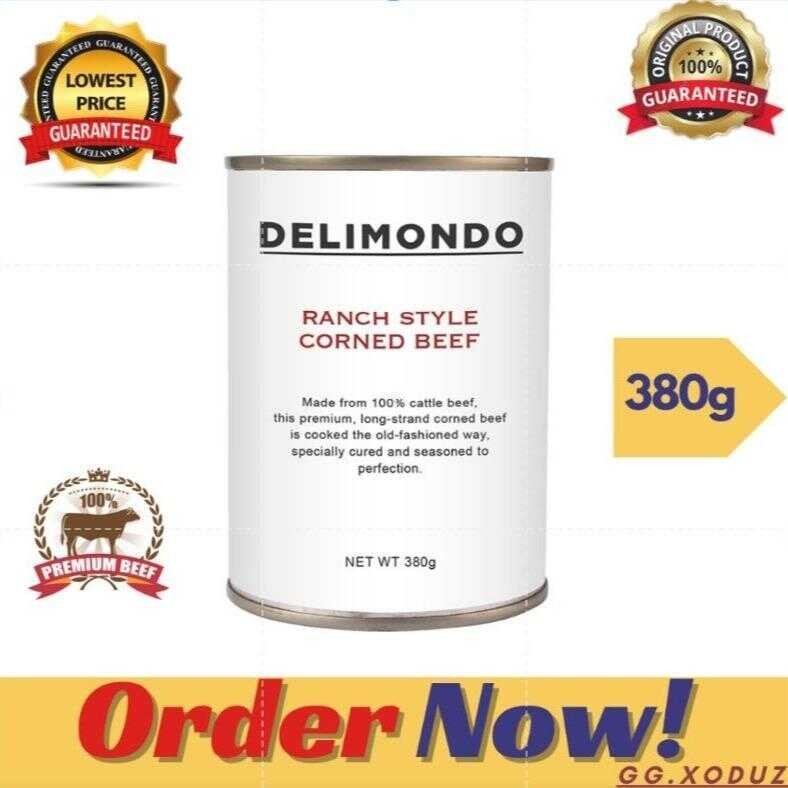 1 CAN DELIMONDO RANCH STYLE 100% Premium Corned Beef 380Grams | Shopee ...