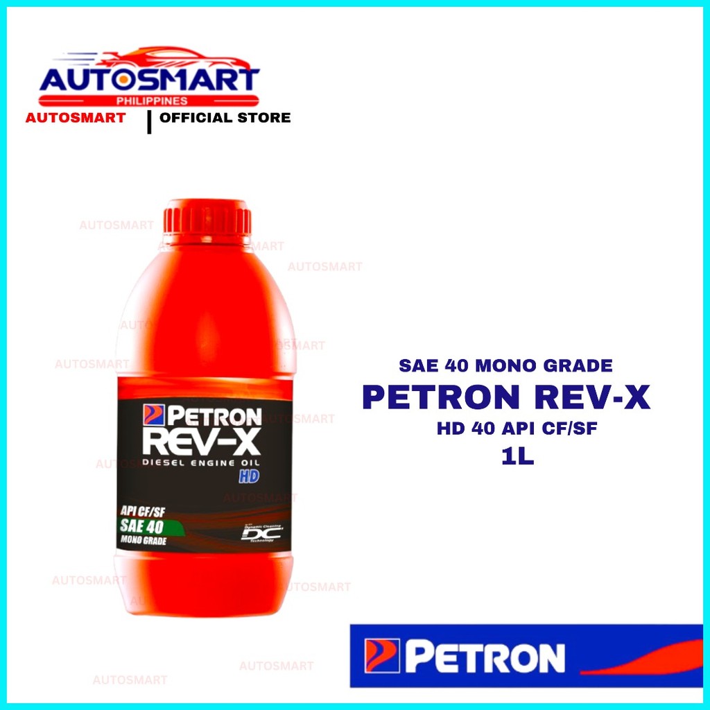 Petron Rev-X HD 40 Diesel Engine Oil MONO GRADE(1 Liter) & (4 LITERS ...