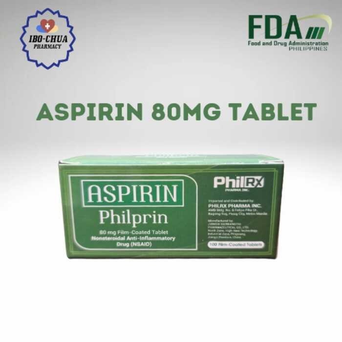 Aspirin 80mg Tablet- Pain reliever | Shopee Philippines