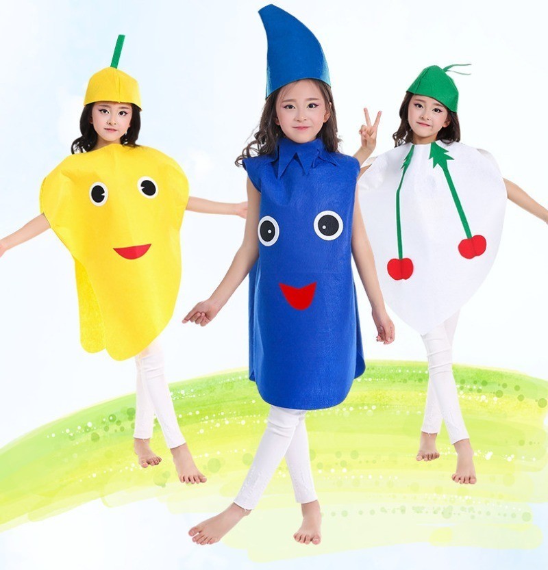 Nutrition Month Costume for Girls Fruit Strawberry Costumes Halloween Cosplay Costume for Kids ...