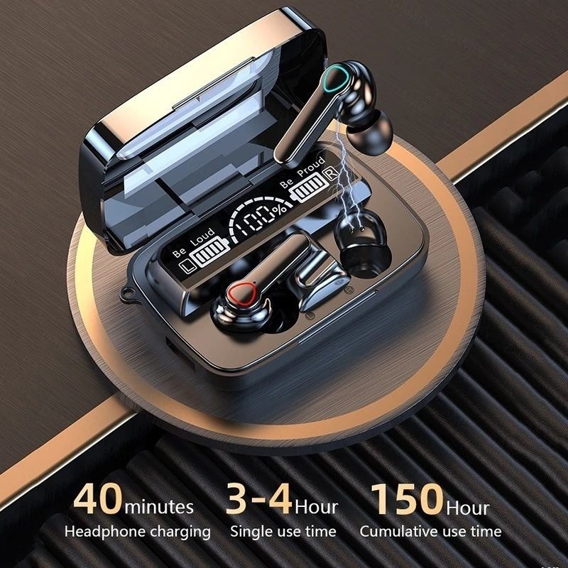 M19 TWS Wireless Bluetooth Earphone Touch Control HiFi 9D Stereo Sound Noise Reduction ...