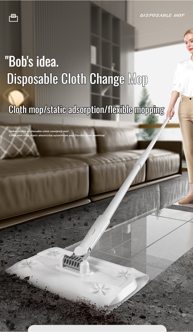 Handfree washcloth mop rotating mop clip wall special disposable ...