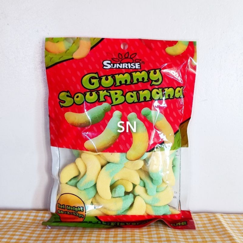 SN Sunrise Gummy Candy Worm Cola Banana Snake Flavor (50+2pcs) | Shopee ...