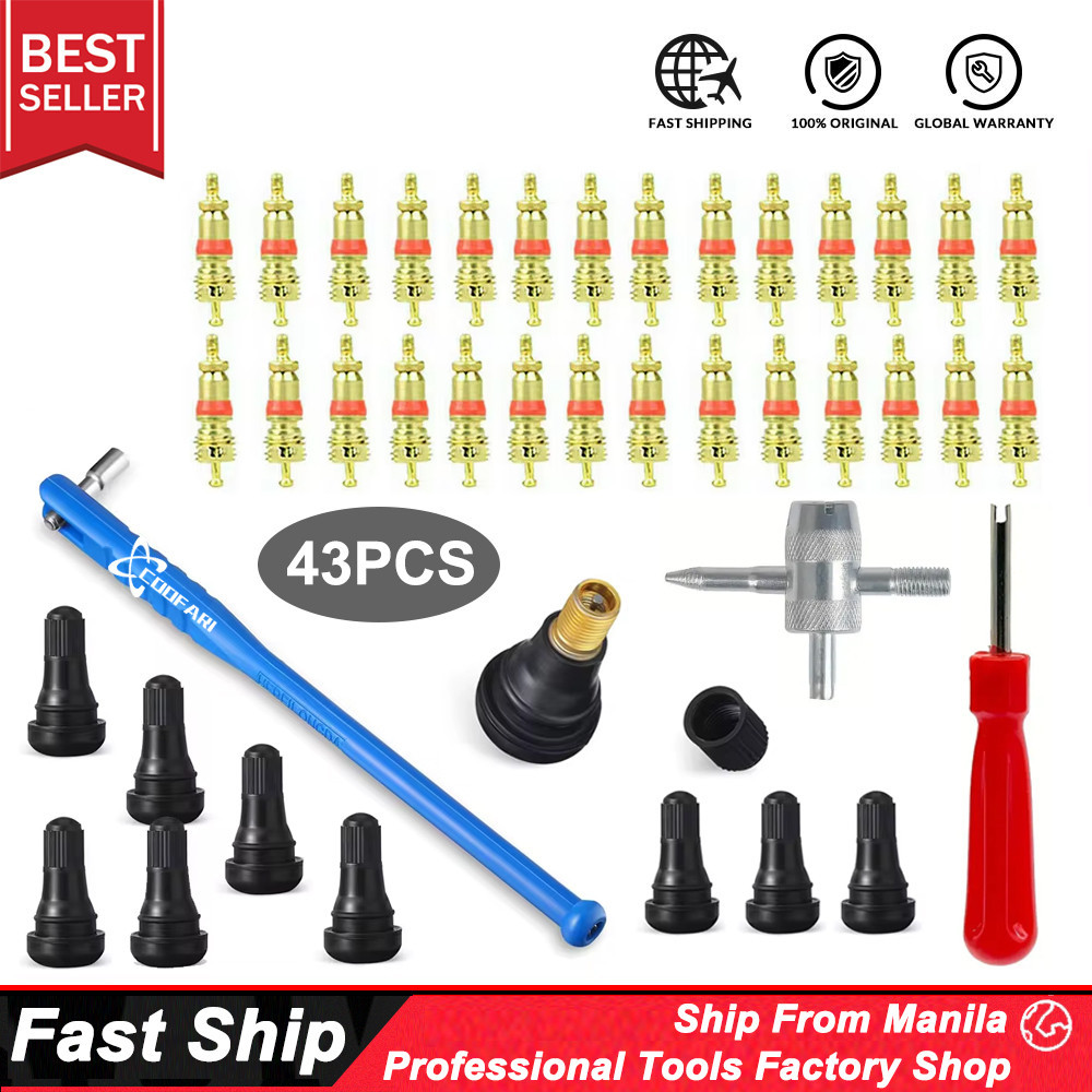 43pcs Car Tyre Valve Stem Puller base Quick Remover Tire Installer ...