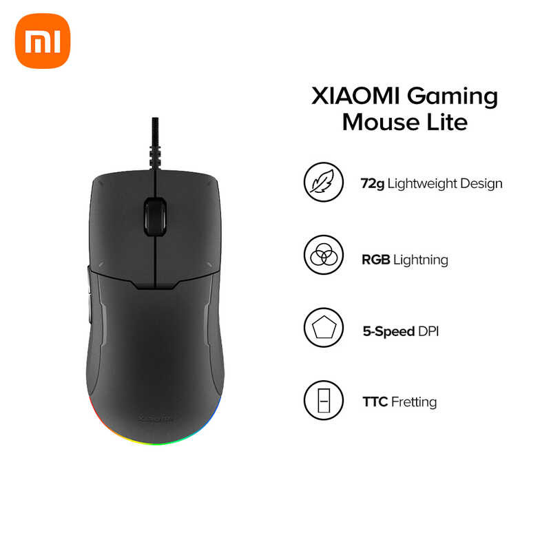 Lite Xiaomi 72G RGB Ambient Light 5-Speed Adjustable 6200 DPI 220 IPS ...
