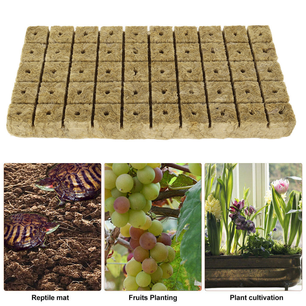 No Soil Cultivation Seedling Rock Wool Blocks- Breathable Plant Growing ...
