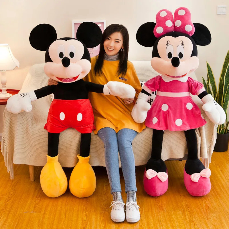 40-100Cm Stuffed &Minnie Mouse Plush Toy Soft Goofy Pluto Donald Duck Minnie Dolls Birthday ...