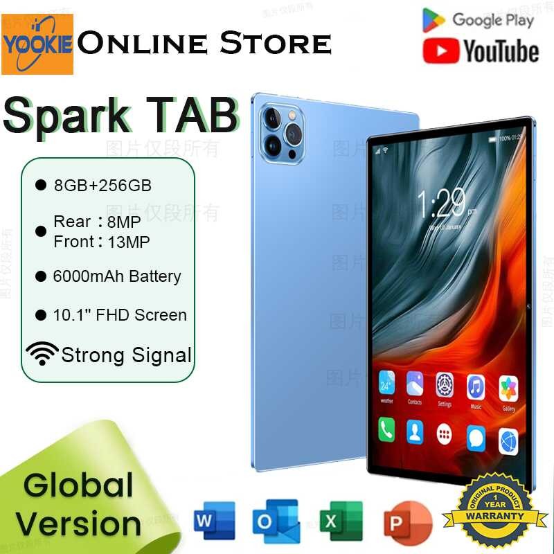 TAB YOOKIE SPARK 5G 10-Inch Android 13 8Gb+256Gb 6000Mah Camera Dual ...