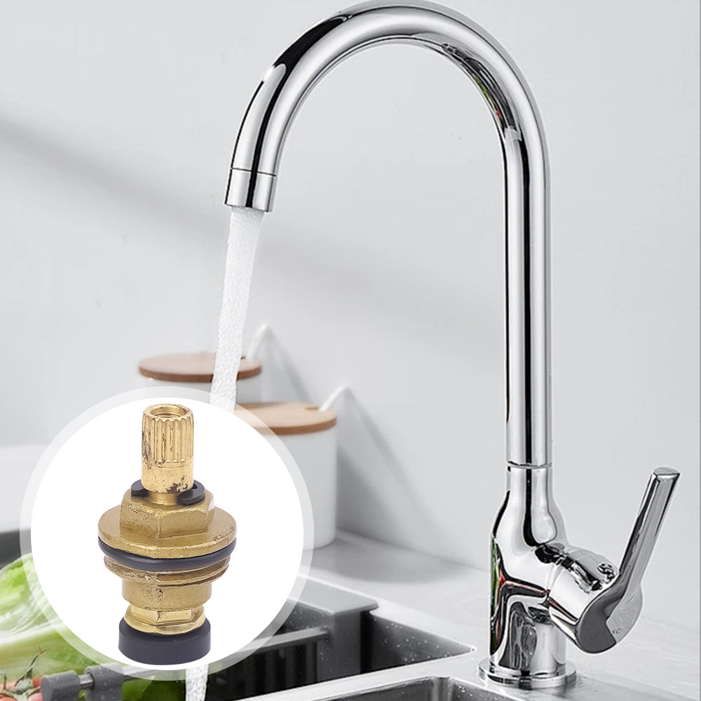 Replacement Tap Valves Brass - Kitchen Bathroom Slow Opening Faucet ...