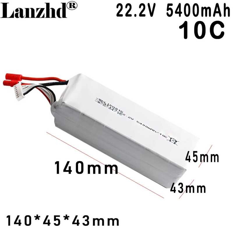 Lipo RC Battery 22.2V 5400MAH 10C li-po battery 6S Sa XT60/T Plug para ...