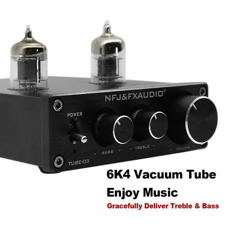 Mini Tube-03 Hifi Audio Preamplifier 6K4 Vacuum Tube Amplifier Buffer Treble Bass Adjustment RCA ...