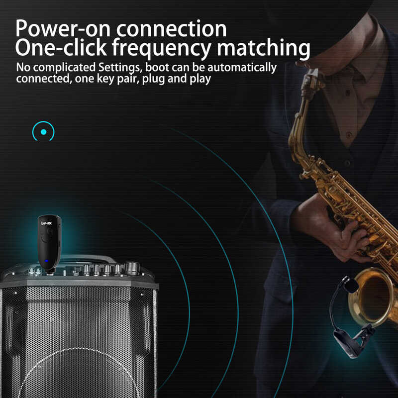 Saxophone Instruments Microphone Wireless Receiver Amplifier ...
