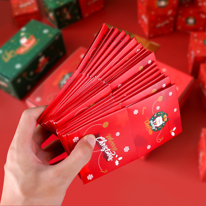 8Pcs/Set Christmas Surprise Pop-up Gift Box DIY Folding Red Envelope ...