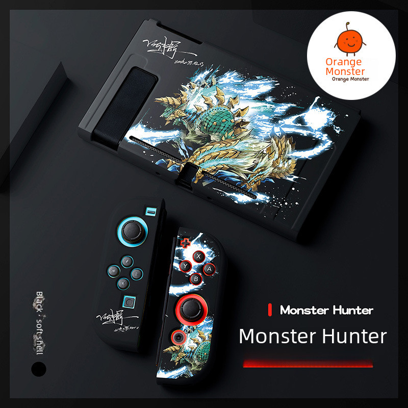 Orange Monster Nintendo switch OLED soft shell TPU split protective ...