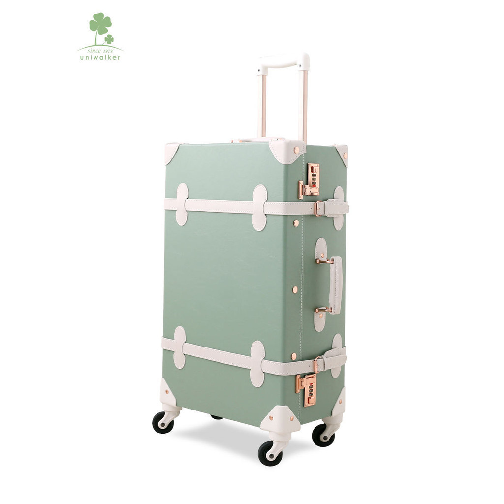Uniwalker Small Fresh Trolley Case Retro Suitcase Women's Caster ...