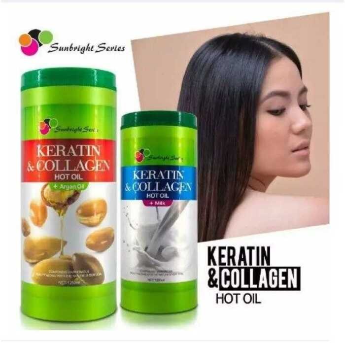 Collagen Sunbright Keratin Hot Oil Mask Paggamit ng para sa Damage Dry ...