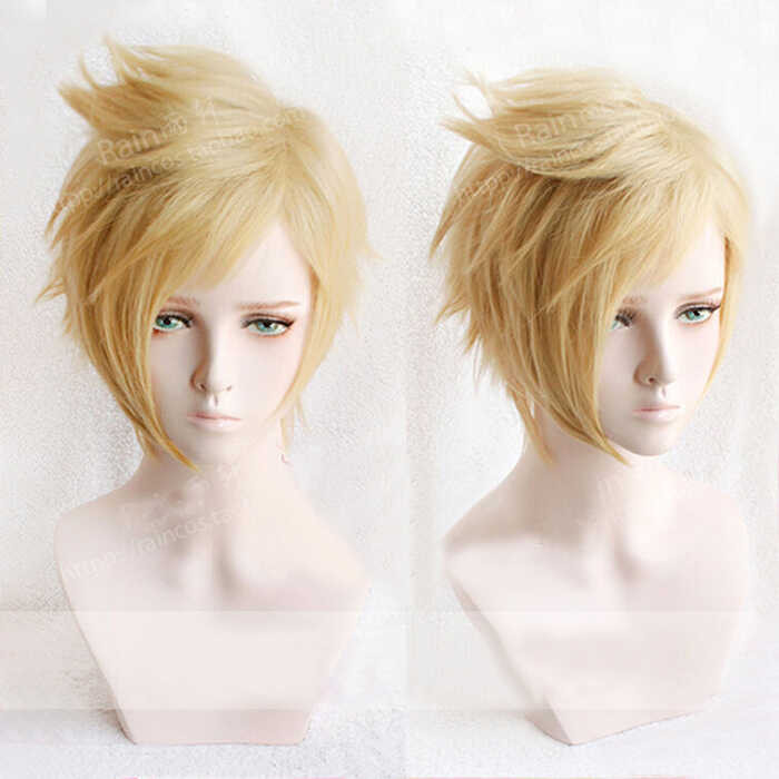 Final sy FF15 XV Prompto Argentum Short en Blonde Cosplay Costume Heat ...