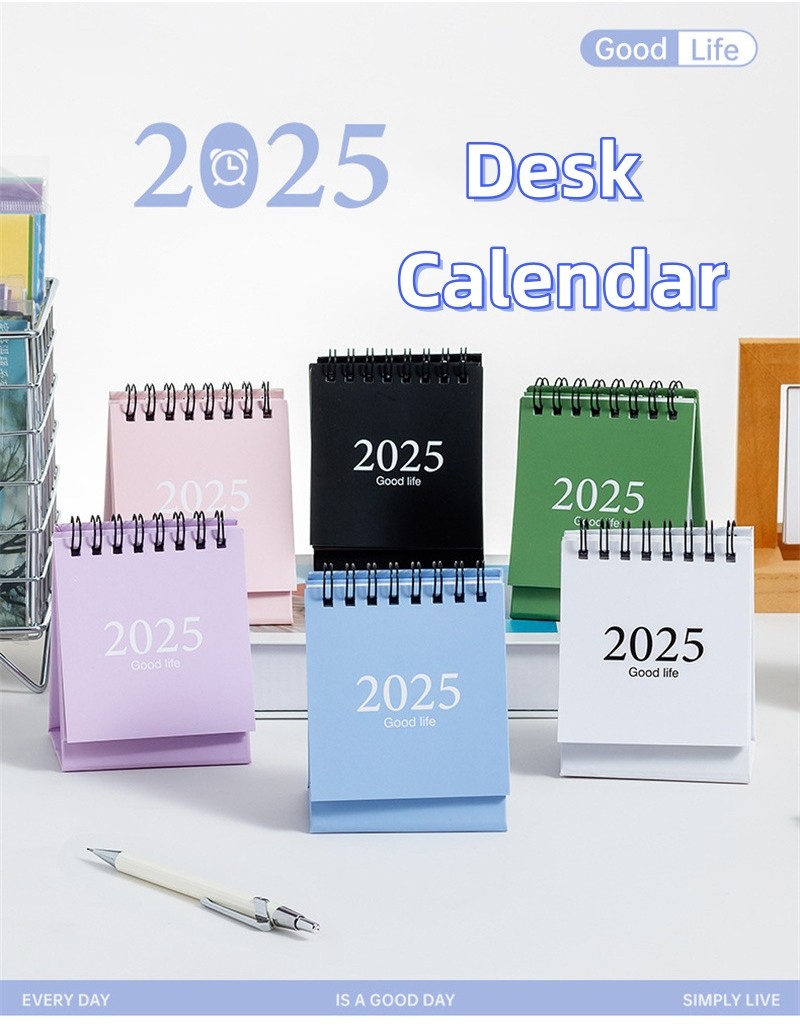 2024-2025 Mini Desk Calendar with Stickers for Important Dates, Study ...