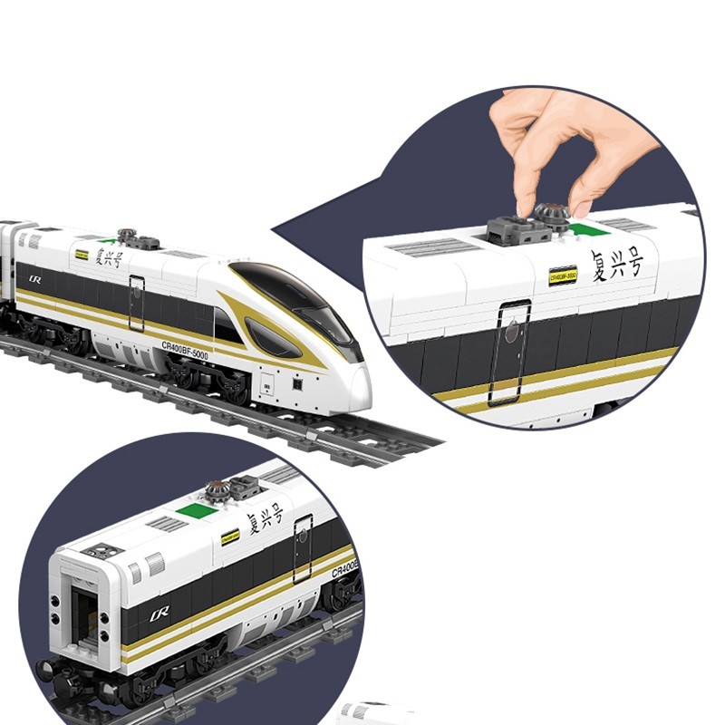 Skyline High Speed Electric Train Building Blocks 1287 Pcs KAZI Train ...