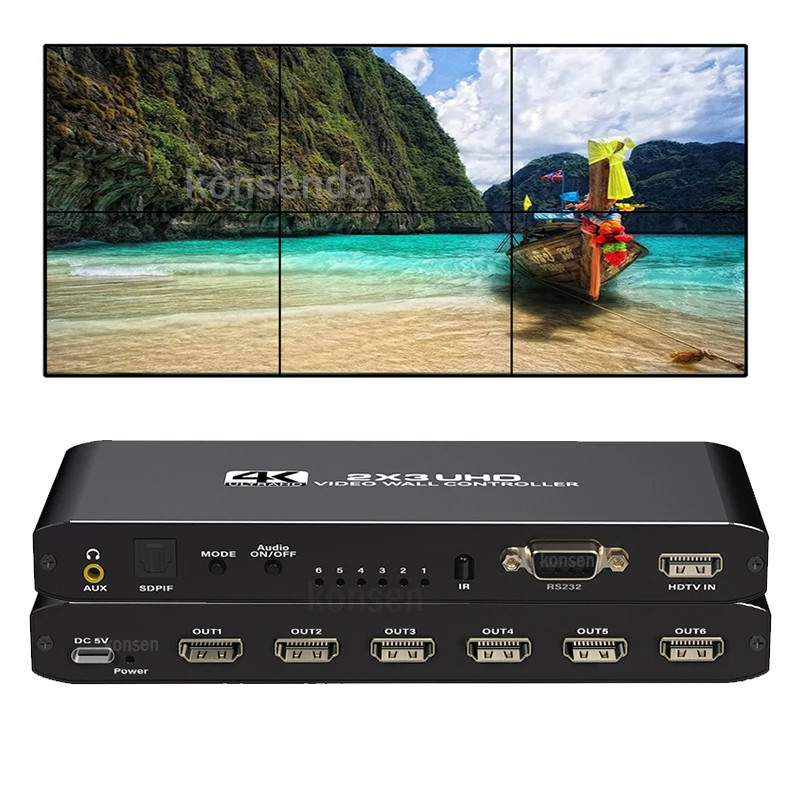 1080P HDMI Video Wall Controller 2x3 1x2 1x4 1x3 2x1 3x1 4x1 Video ...