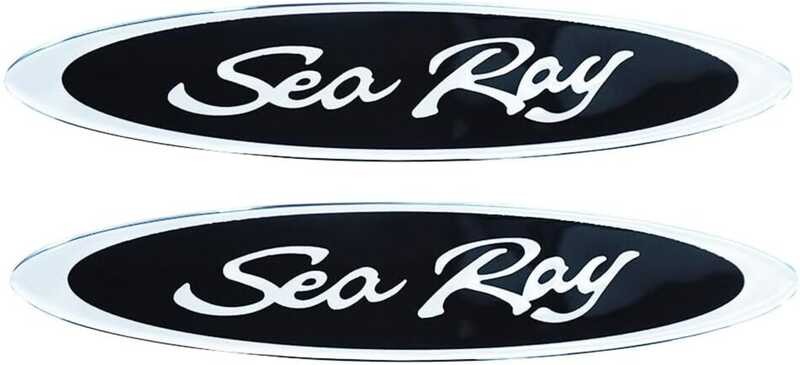 for Sea 2X Ray Emblem Oval Searay Hull Side Badge Nameplates Sticker ...