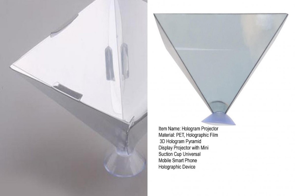 Portable Hologram Projector 3d Holographic Pyramid Portable 3d Hologram ...