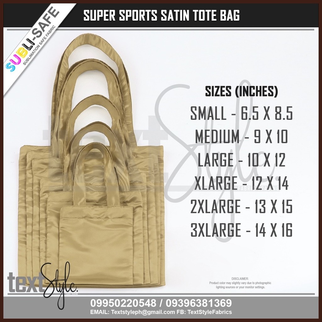 ∇ ∝ ⊕ Textstyle Super Sports Satin Heavy Satin Silk Satin Tote Bag Eco ...