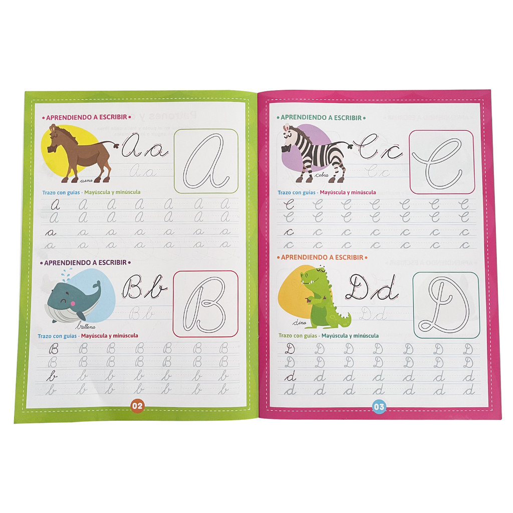 16 Pages Spanish Cursive Writing and Alphabet Workbooks for Kids ...